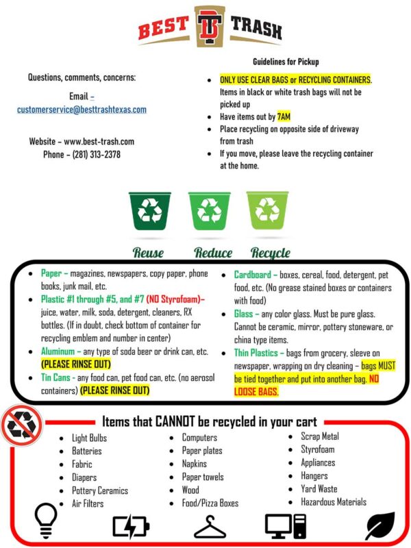 Trash & Recycle – Montgomery County MUD 18